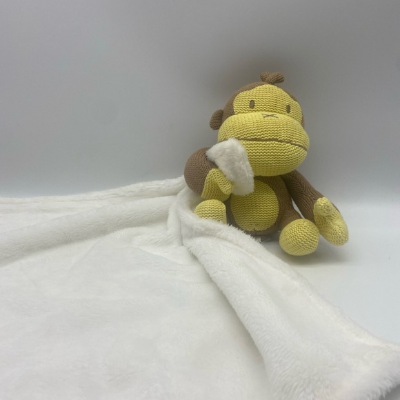 Baby Bum | Other | Baby Bum Knit Monkey White Plush Lovey Security ...